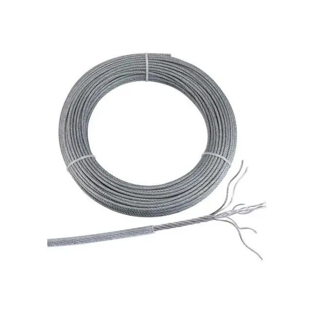 Bending 5mm 48mm Galvanized Steel Cable 6x36 WS IWRC Steel Core Ground ...