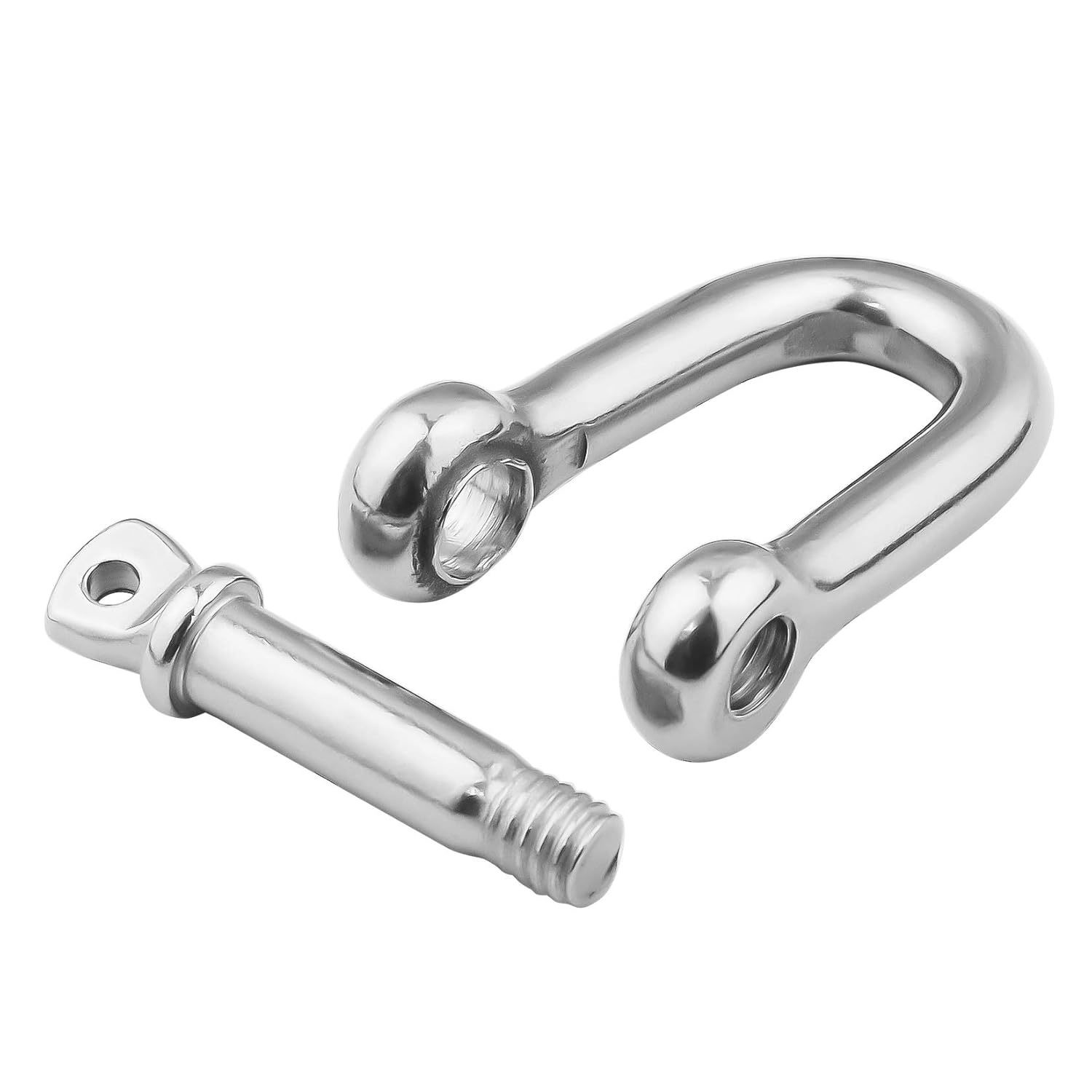 Polished Stainless Steel Marine Bolt Type Anchor Shackle for Wire Rope ...