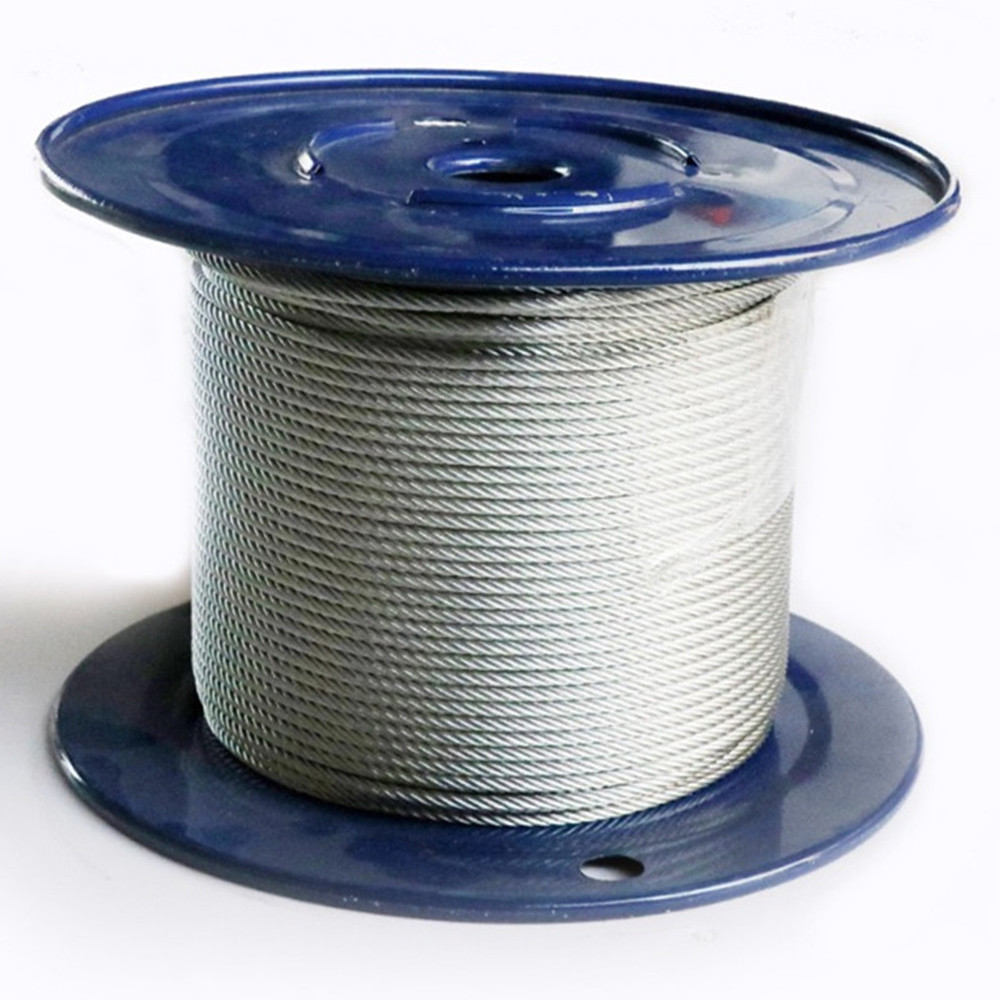 7x19 Galvanized Wire Rope Steel Cable Construction Tolerance ±1% 1/4 ...